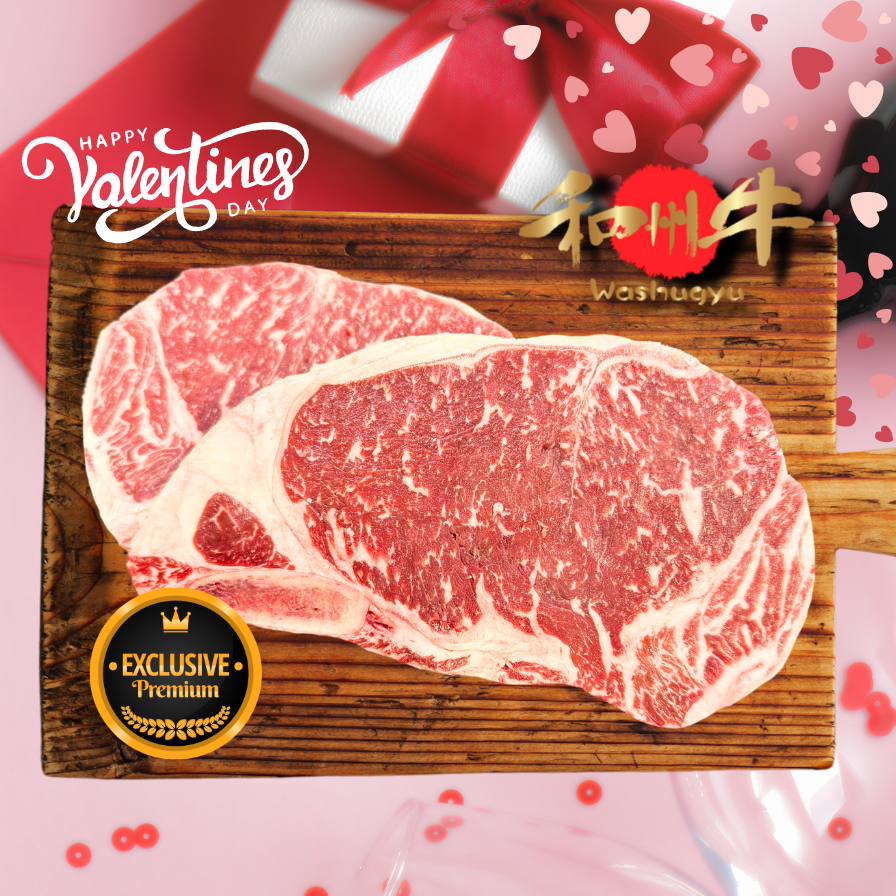 ️ 和州牛 US和牛 骨付サーロイン Valentine Cupids' Washugyu Prime Bone-In Striploin ...